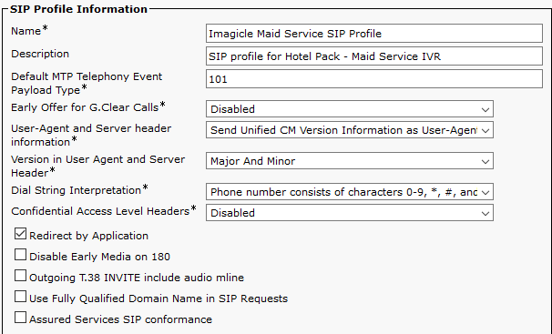 CUCM/WxC DI SIP Routing for Wake-up and Housekeeping services
