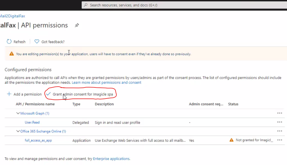 Microsoft OAuth2 Authentication for email sending