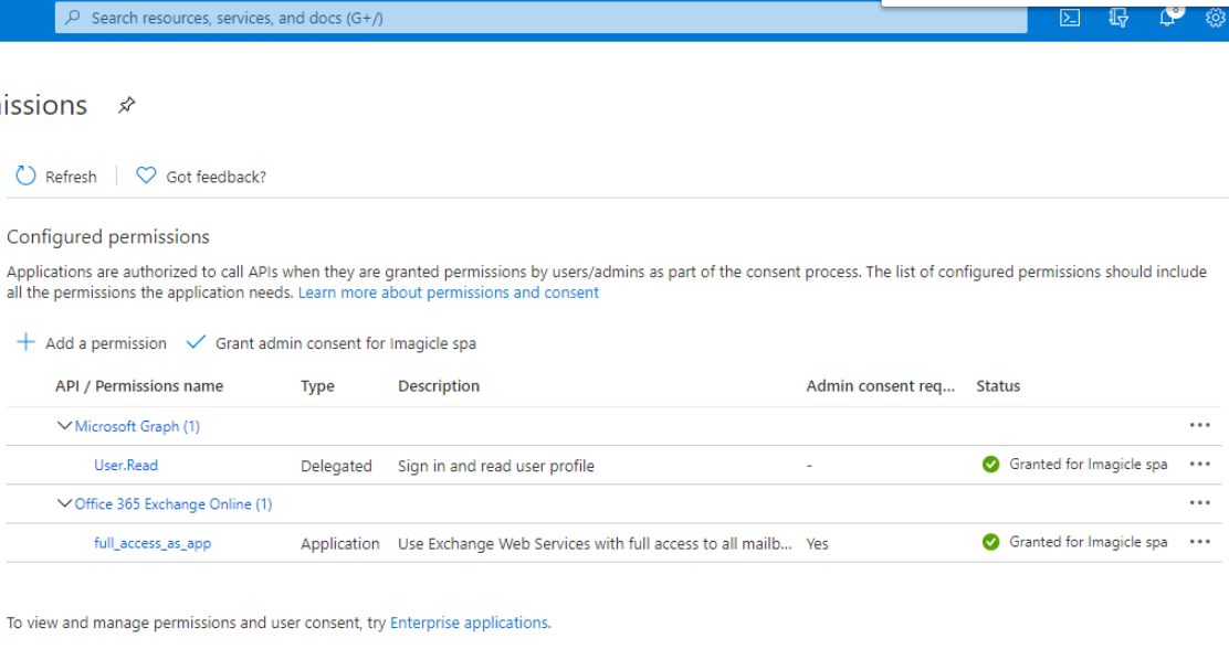 Microsoft OAuth2 Authentication for email sending