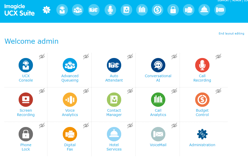 How to hide applications icons and menu sections from Imagicle UCX ...