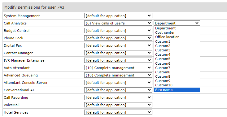 Users list and extensions