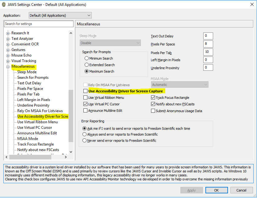 How to solve Braille terminal problems with JAWS application installed ...
